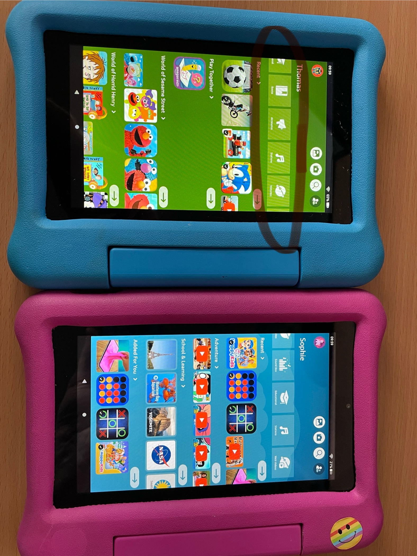 Using SD card as default storage on Fire Tablet Kids Edition.