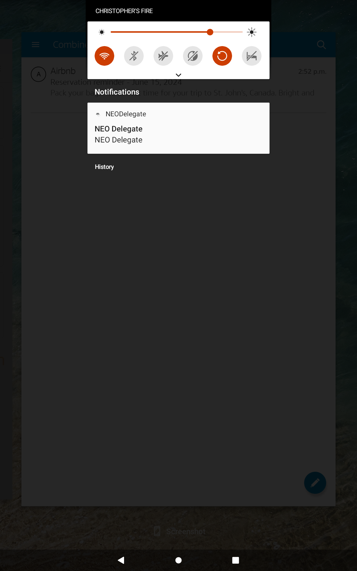 NEO Delegate Notification