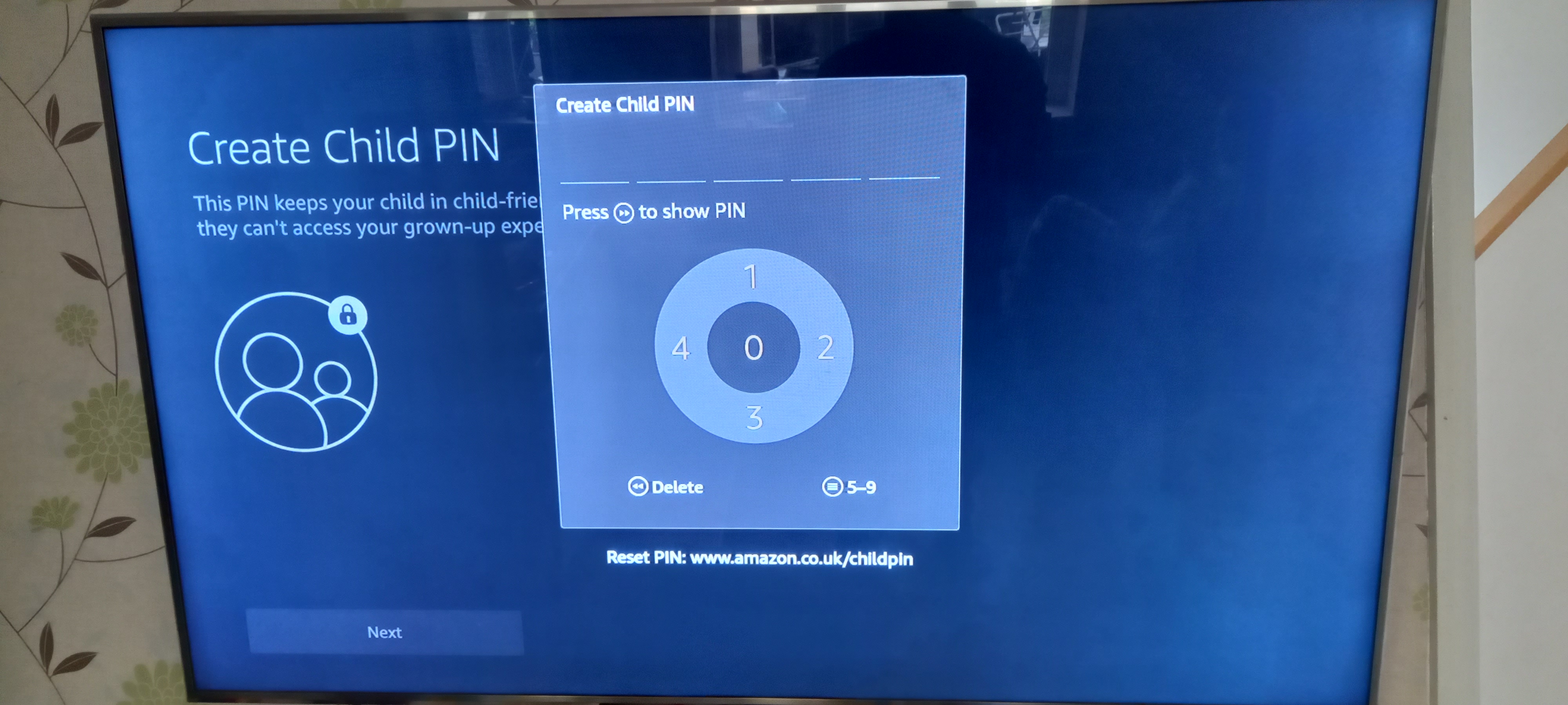How can I switch off the 5-digit child pin?