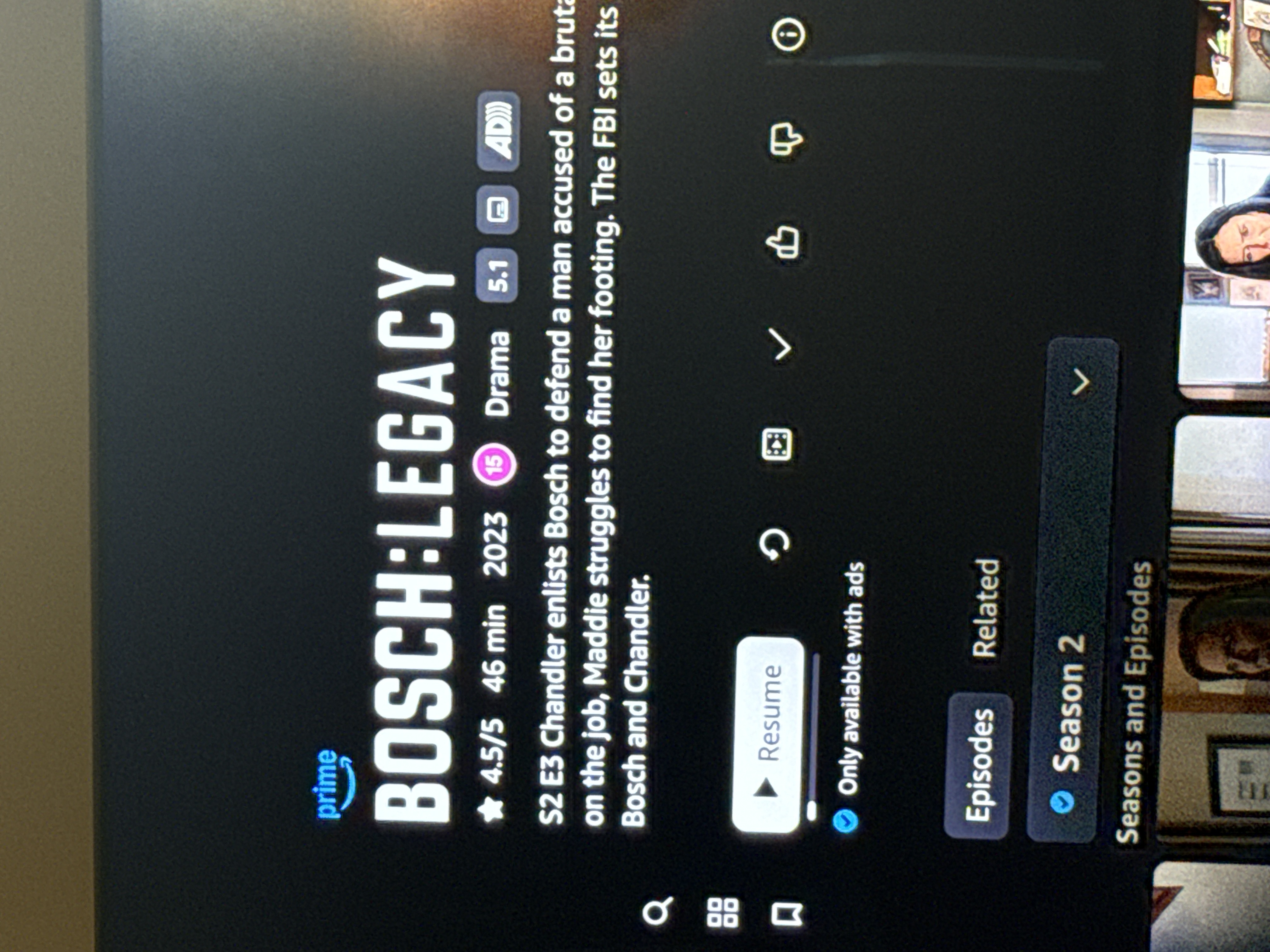 Why do I get ads on "Bosch Legacy?"